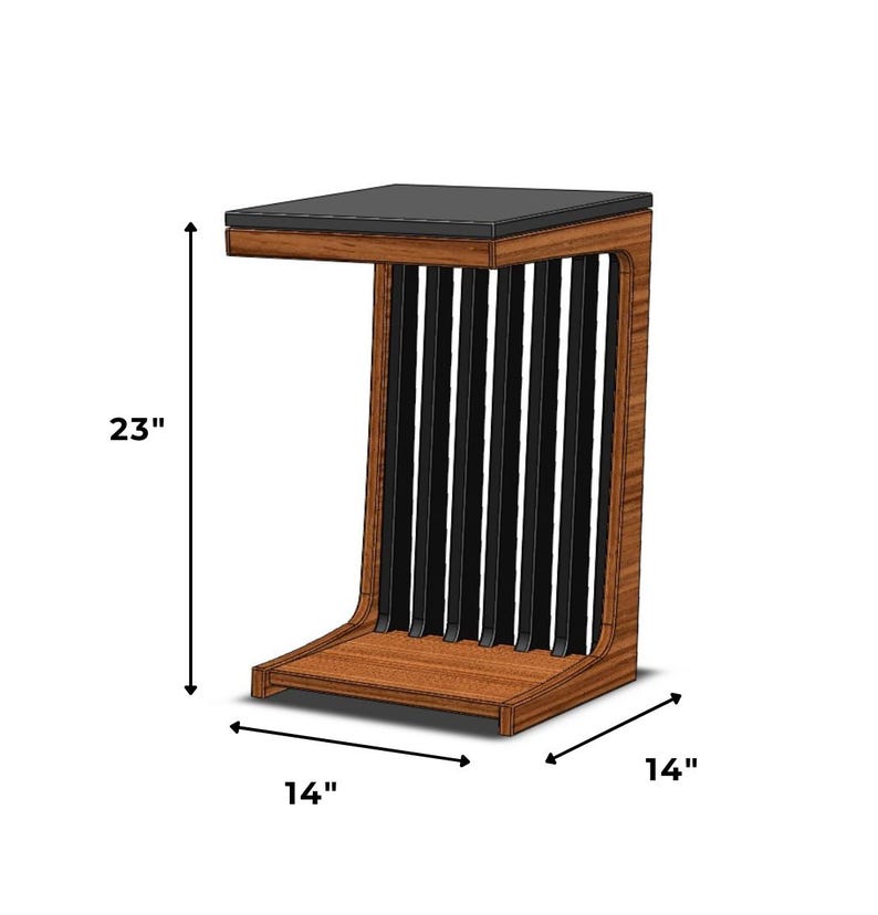CNC Router End Table Plan: Plywood Side Table, Flat Pack Furniture Cut ...