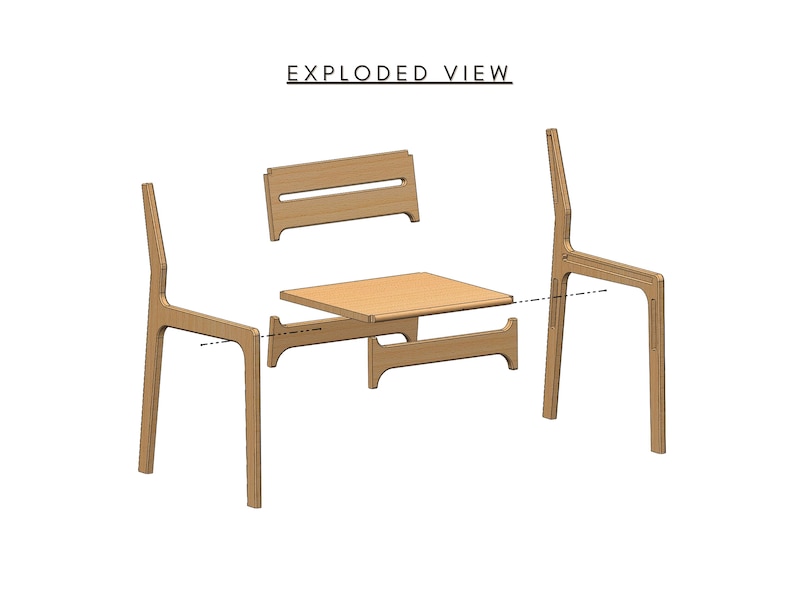 Dining Chair CNC Files, DIY Chair Plan, CNC Furniture Project, Digital ...