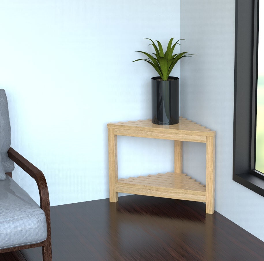 DIY Plans for Corner Table, Shower Stool, Plant Stand, Corner Shelf ...