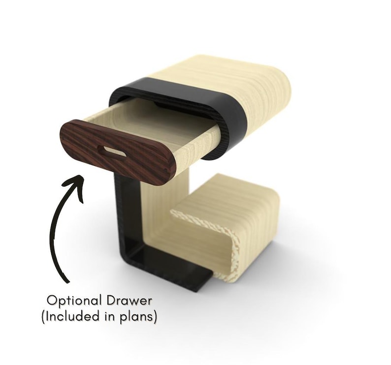 Parametric Bedside Table CNC Files: Modern End Table, Laser Cut SVG DXF ...
