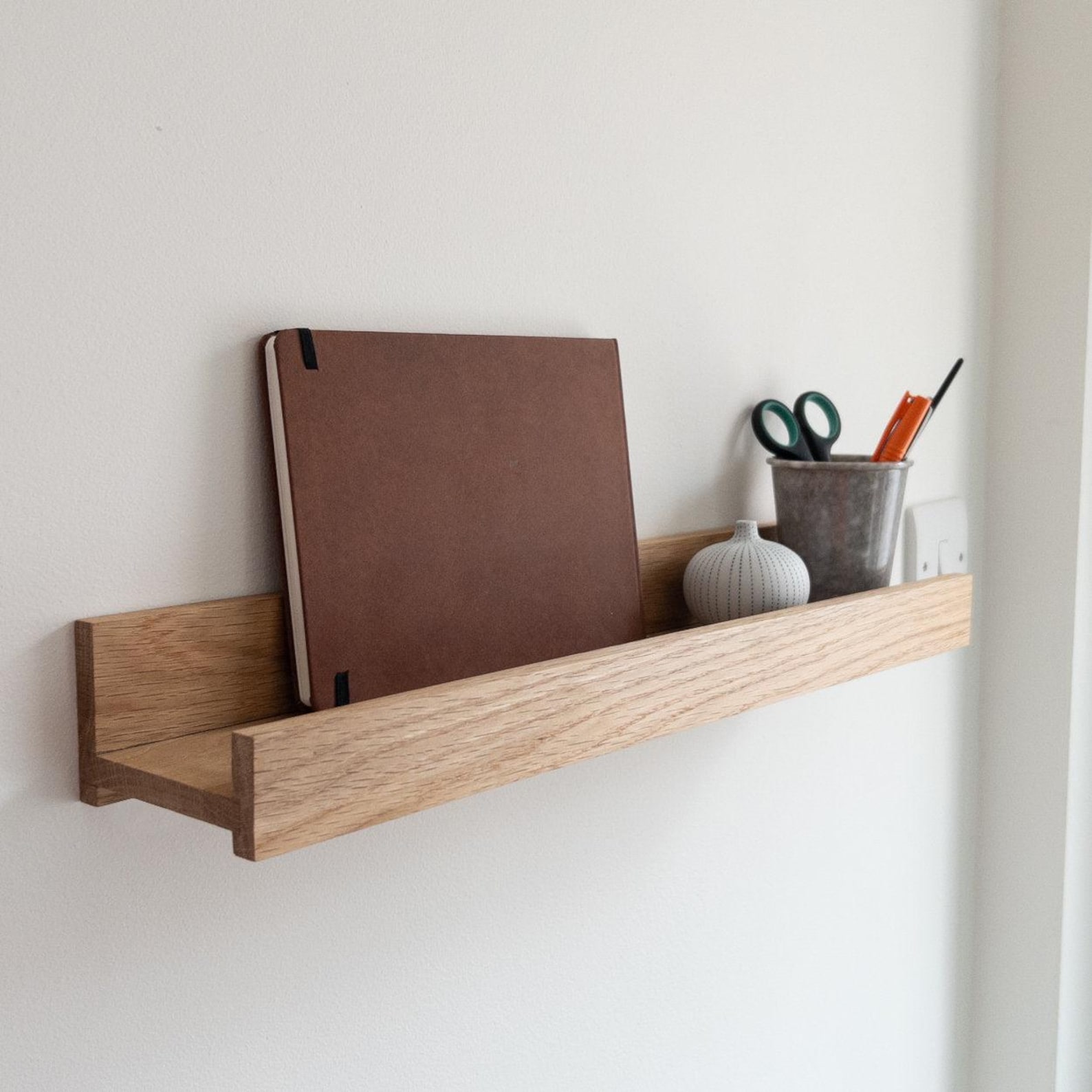 Oak Picture Ledge - Display Shelf - Modern Shelf - Shallow Shelf ...
