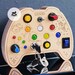 Wooden Sensory Busy Board With LED Lights Travel Toys, Early ...