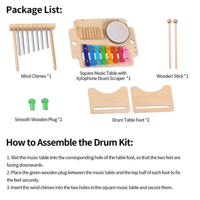 Montessori Musical Instruments Xylophone Toys, Kids Toys, Wooden Toys ...