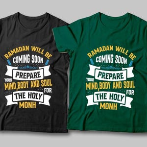 Ramadan Typography T-shirt SVG & PNG Bundle | Islamic Ramadan Designs ...