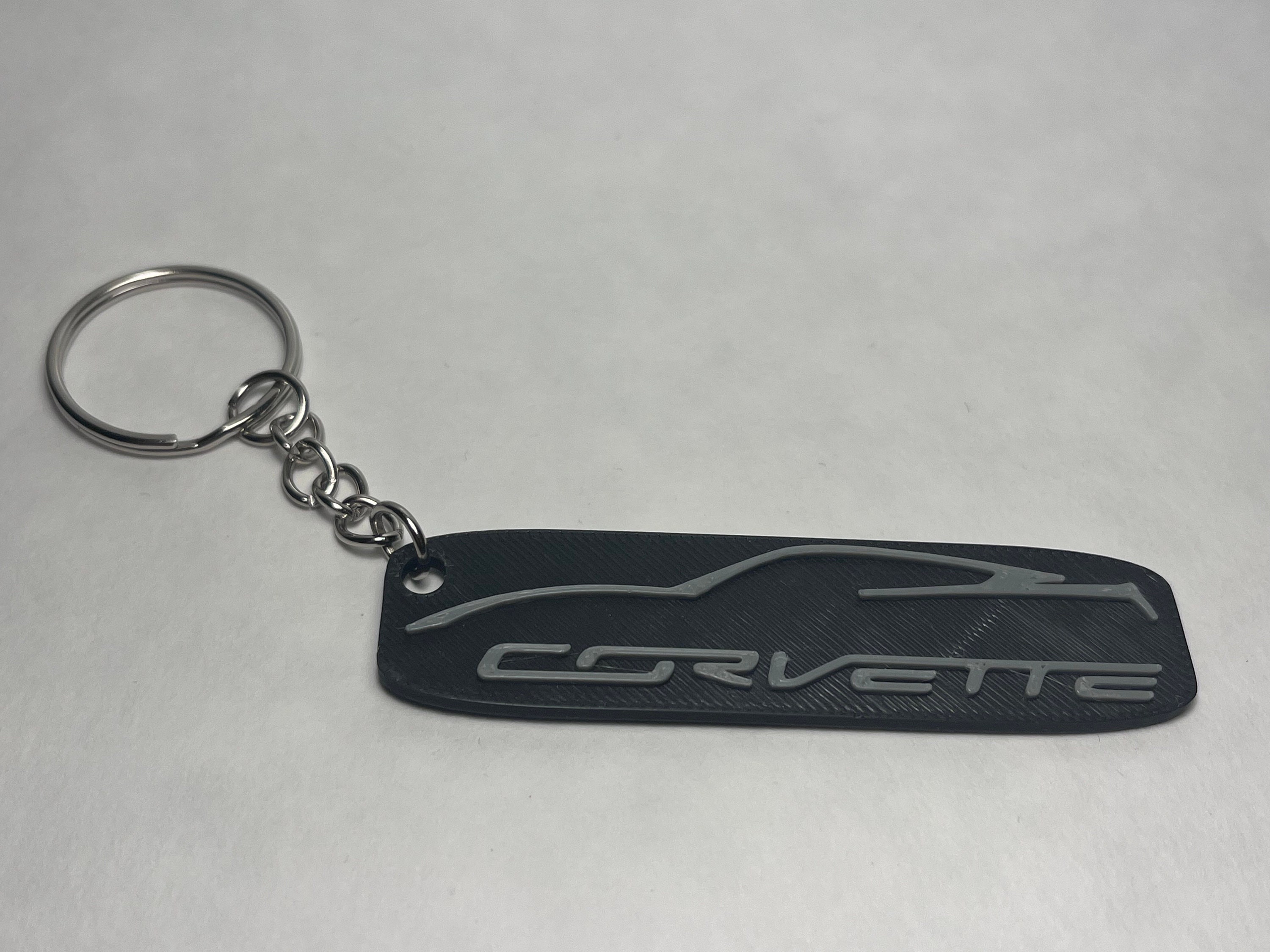 3D Printed Corvette Keychain Chevy car Accessory - Etsy