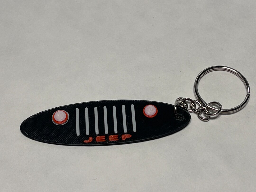 3D Printed Jeep Keychain car Accessory Red White Black - Etsy