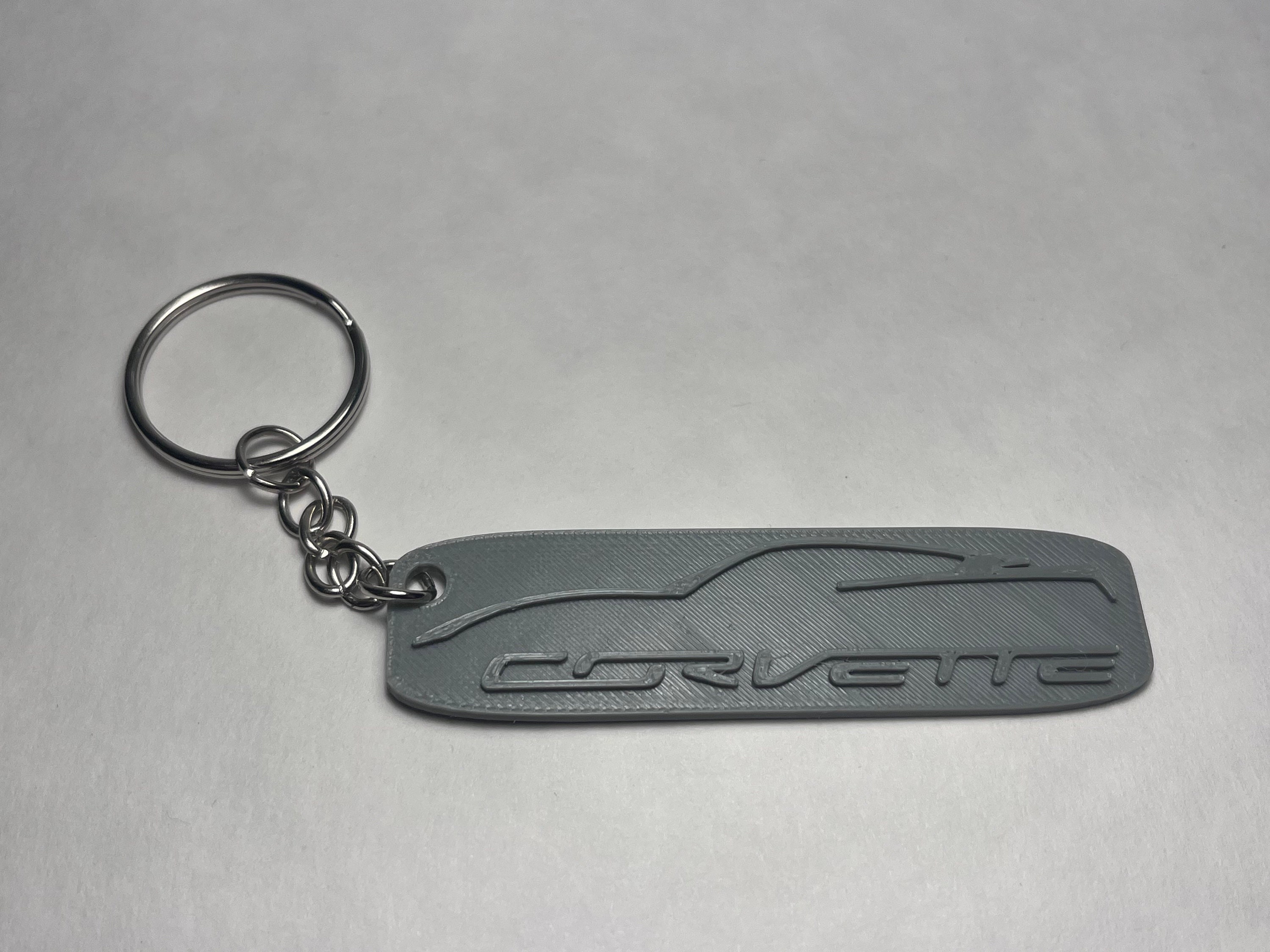 3D Printed Corvette Keychain Chevy car Accessory - Etsy