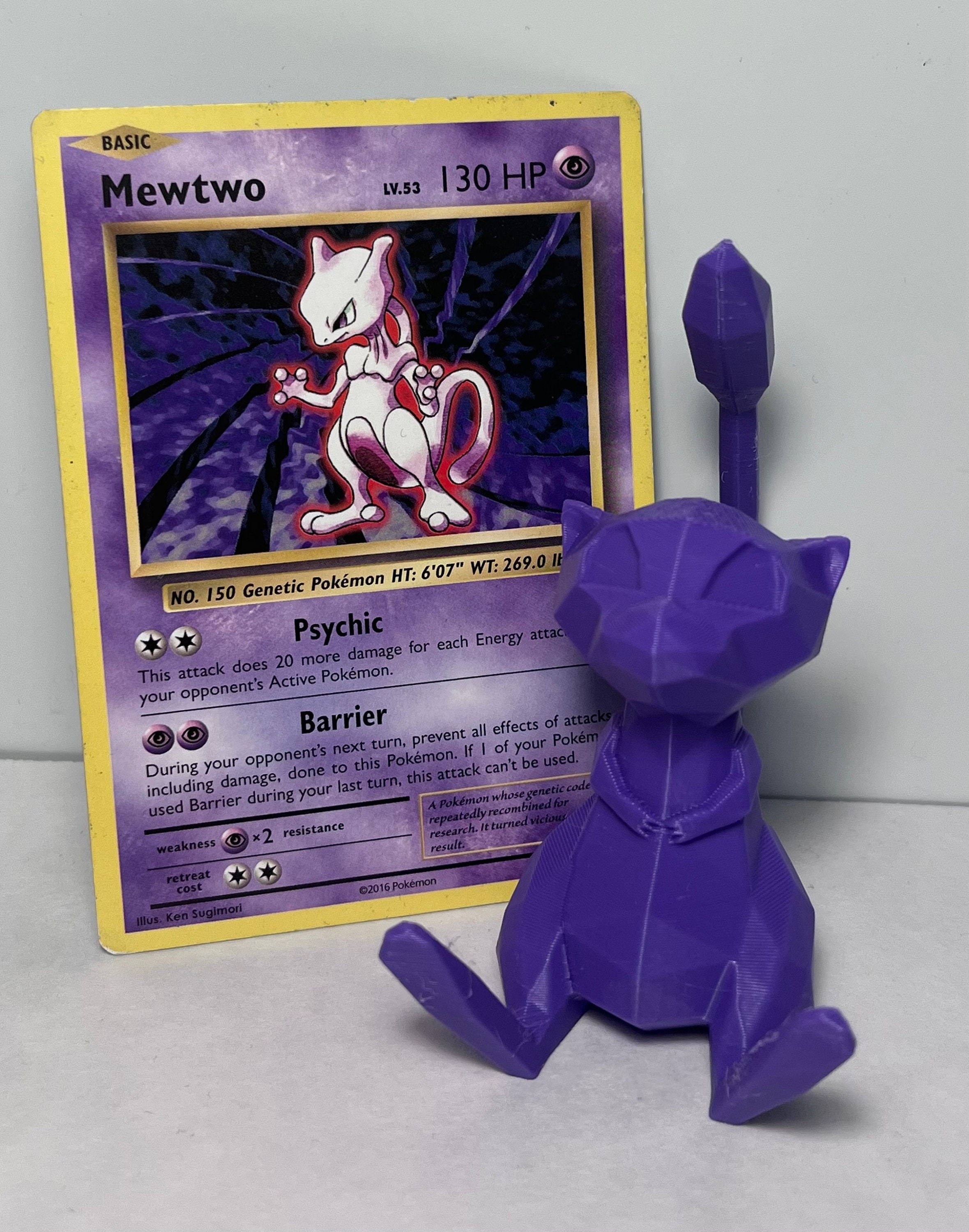 3D Printed Mew Low Poly Long Tail - Etsy