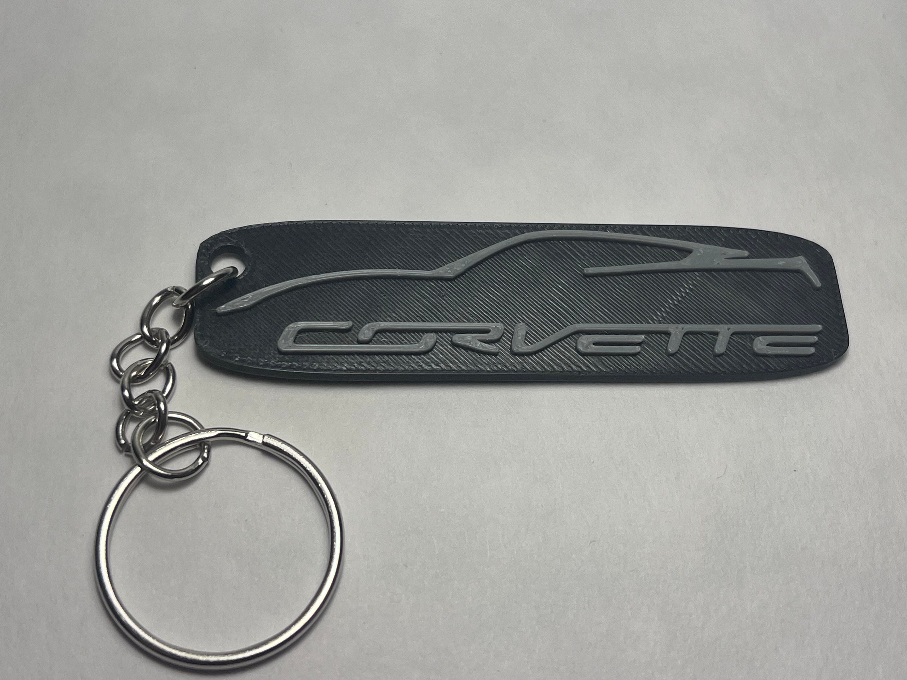 3D Printed Corvette Keychain Chevy car Accessory - Etsy
