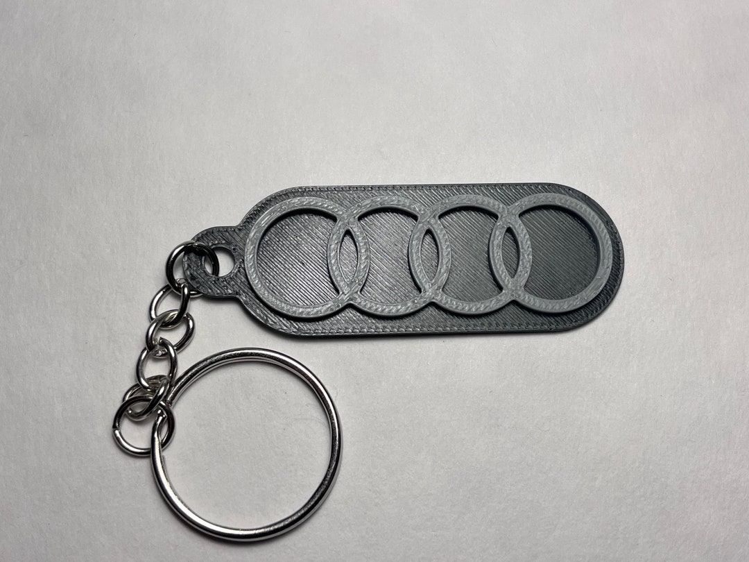 Audi 4 Rings Keychain Emblem Car Accessory Grey Black - Etsy