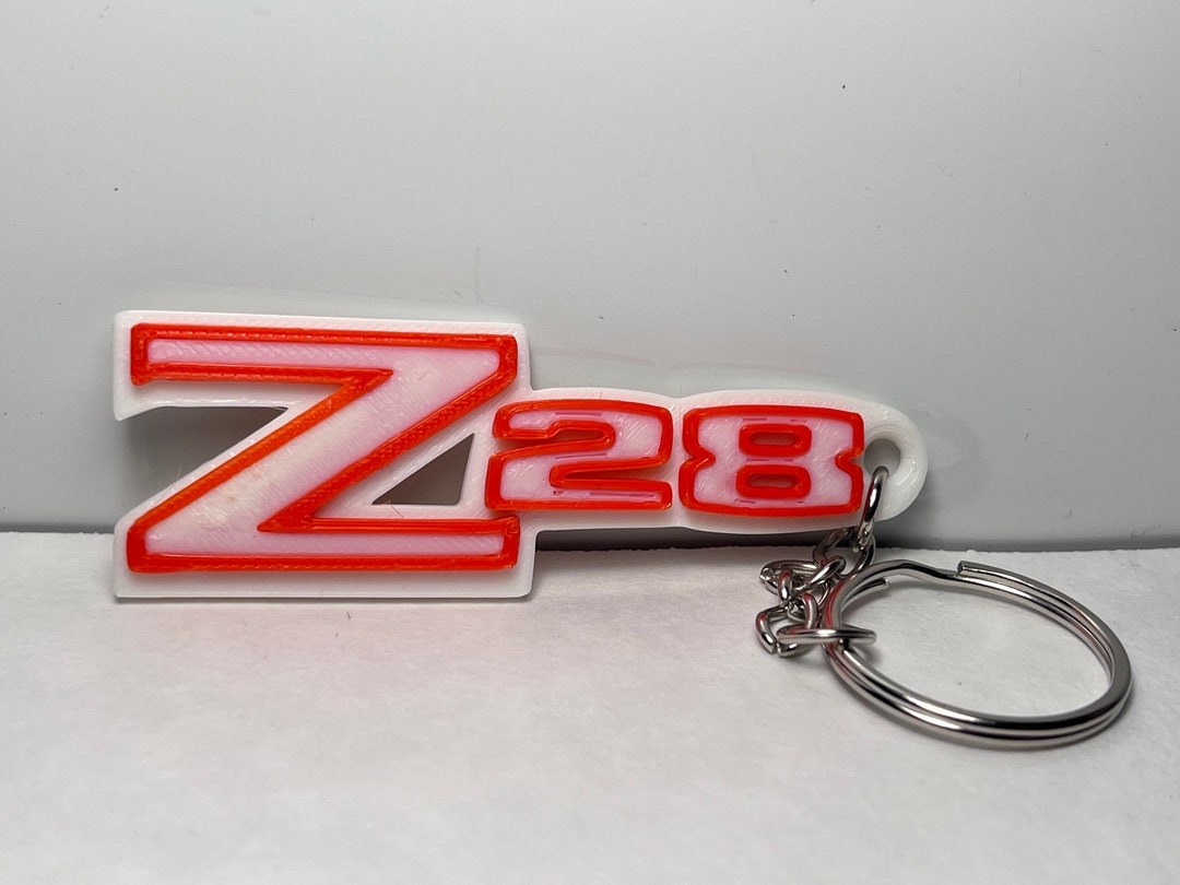 Chevy Camaro Z28 Keychain Emblem Red White - Etsy