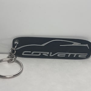 3D Printed Corvette Keychain Chevy car Accessory - Etsy