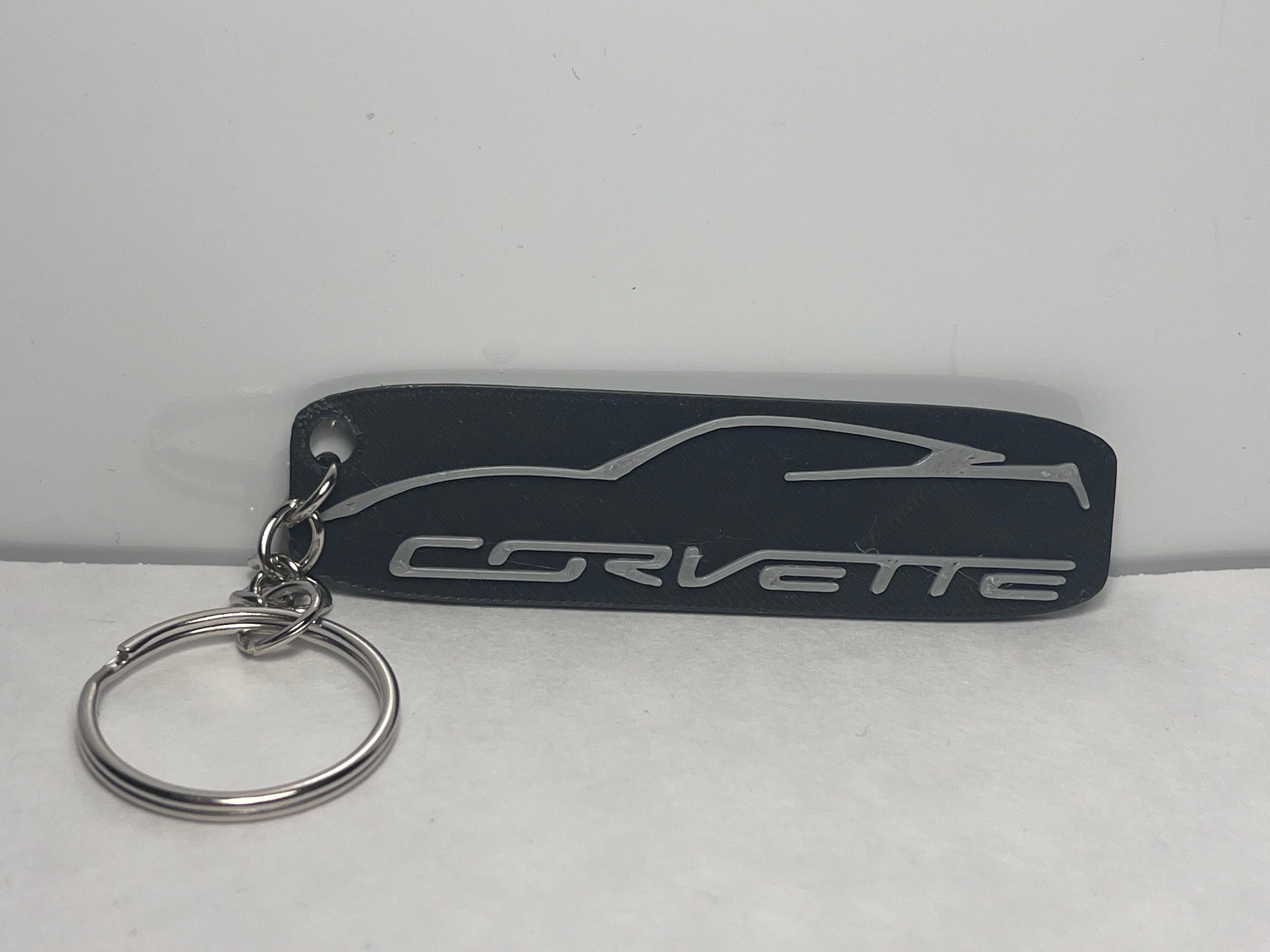 3D Printed Corvette Keychain Chevy car Accessory - Etsy