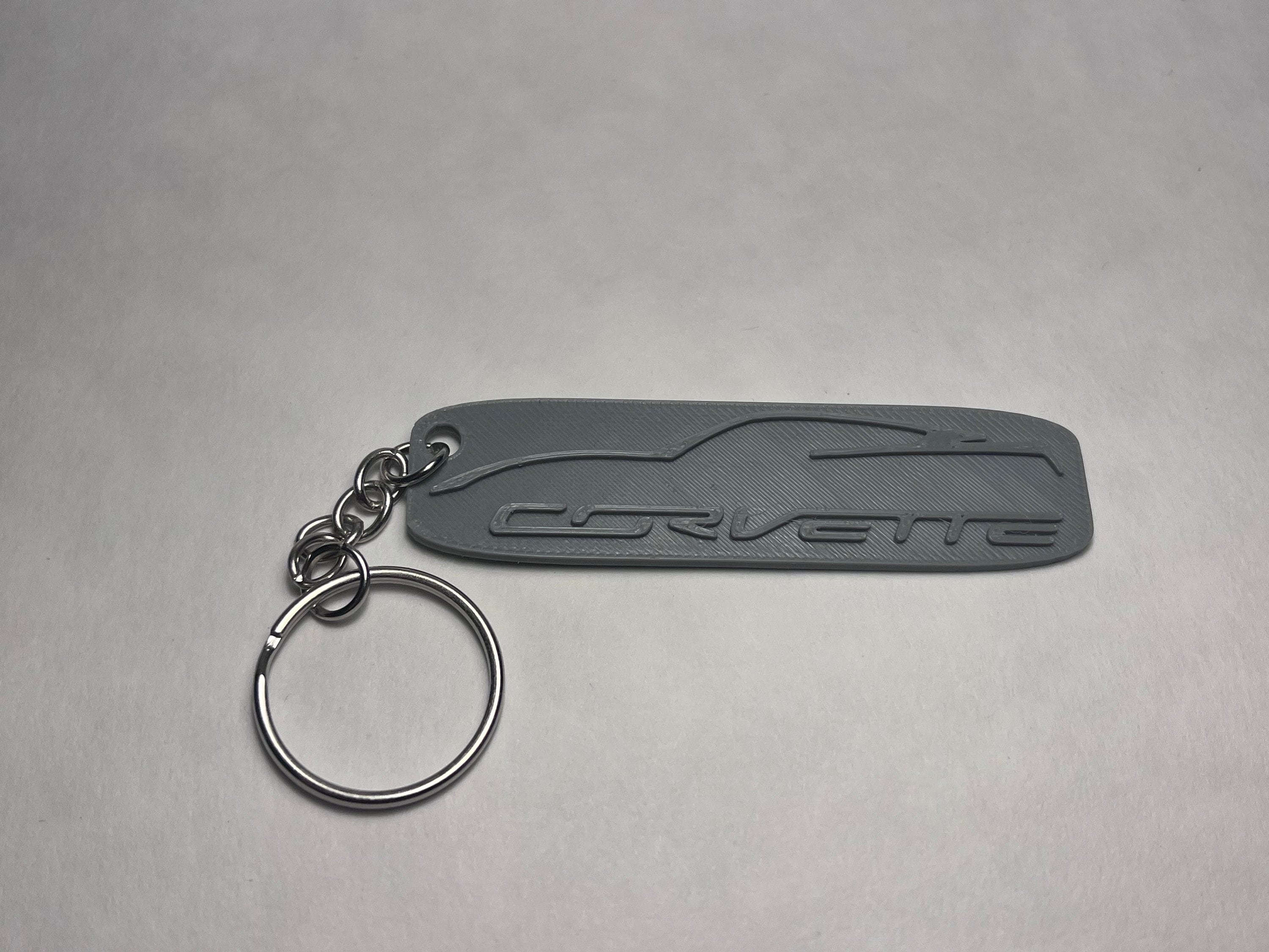 3D Printed Corvette Keychain Chevy car Accessory - Etsy
