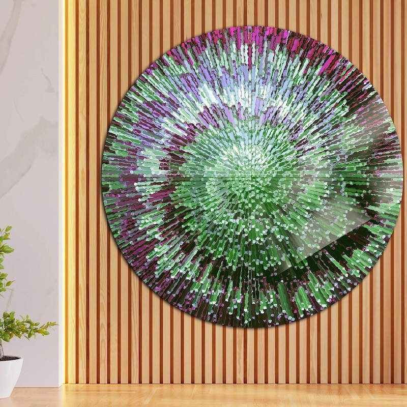 Glass Wall Art Circle - Etsy