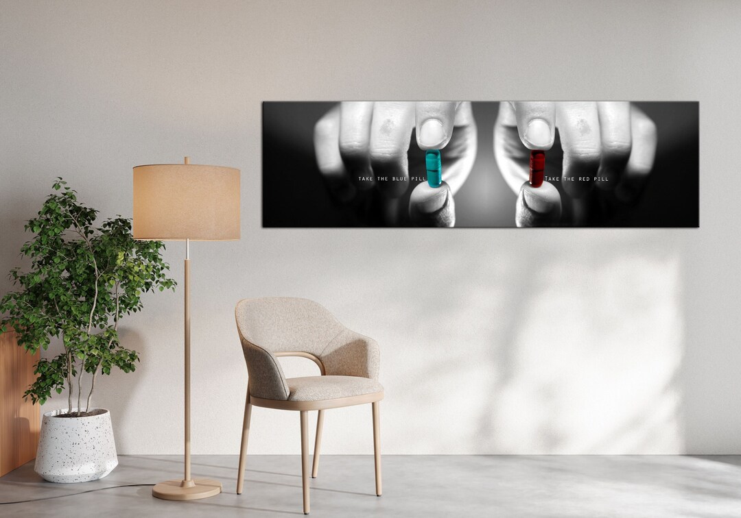 Matrix Canvas Painting,movie Wall Poster,matrix Morpheus Pill Canvas ...