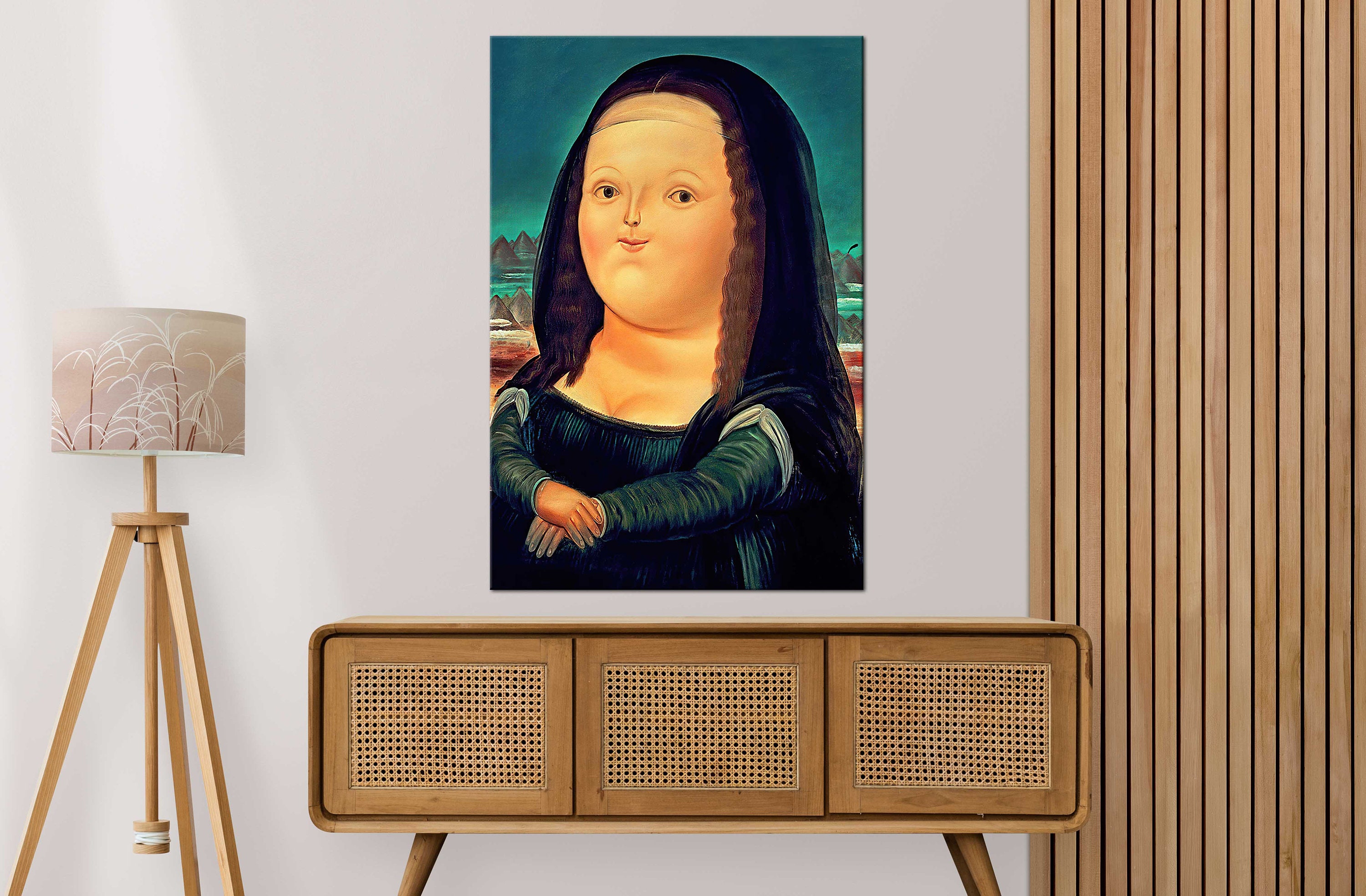 Fat Mona Lisa Print, Mona Lisa Canvas Art, Modern Art Print, Fernando ...
