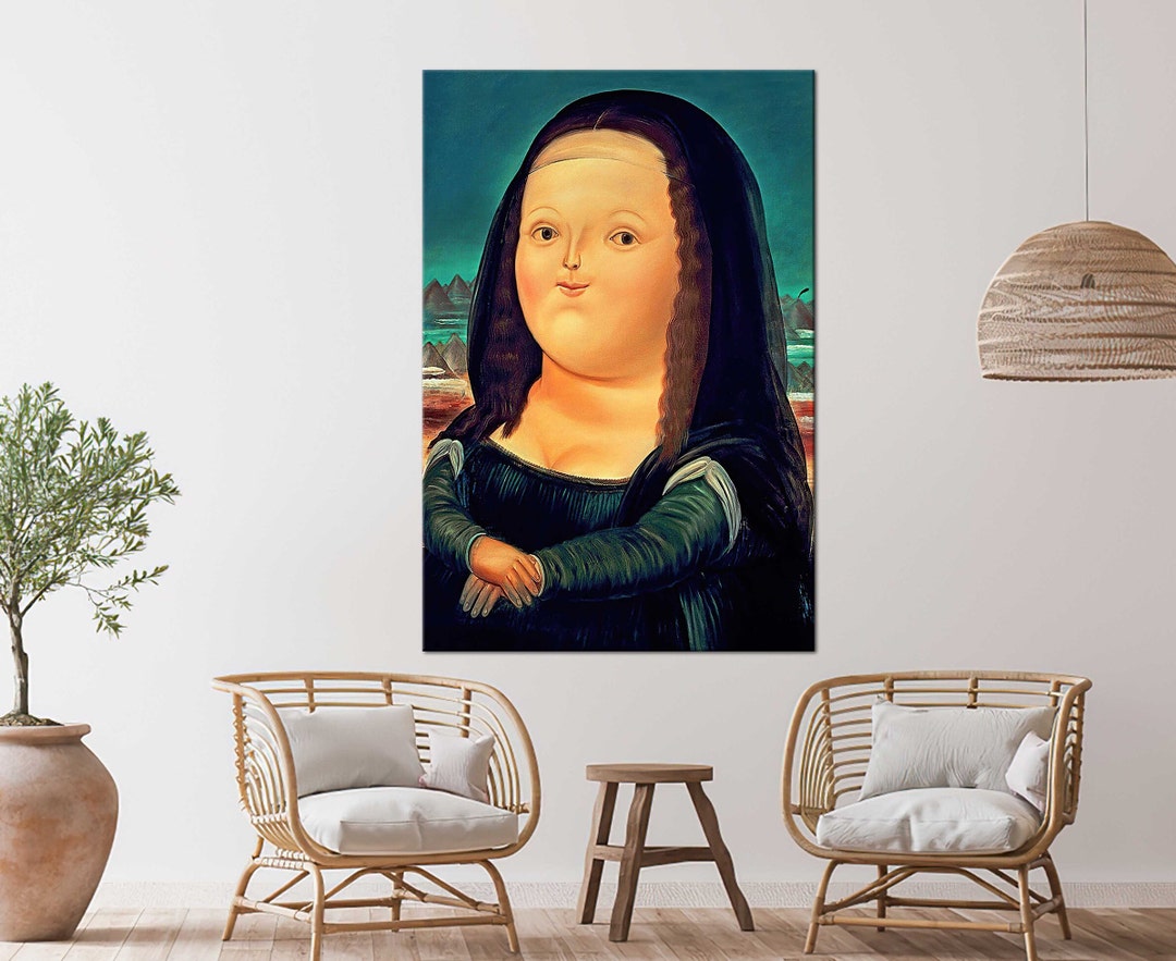 Fat Mona Lisa Print, Mona Lisa Canvas Art, Modern Art Print, Fernando ...