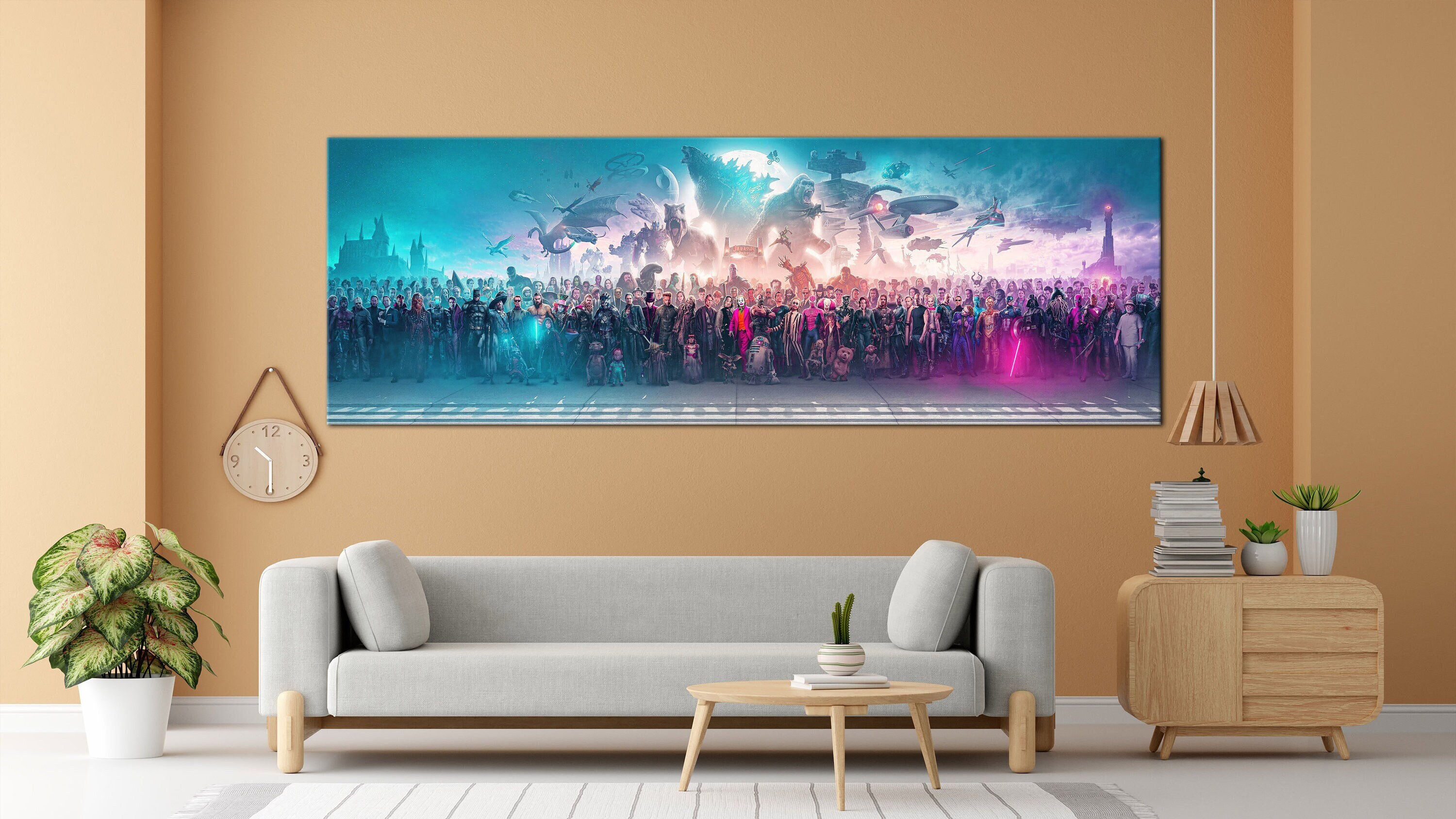 150 Movie Blockbuster, Characters Panorama, Blockbuster Fine Art ...