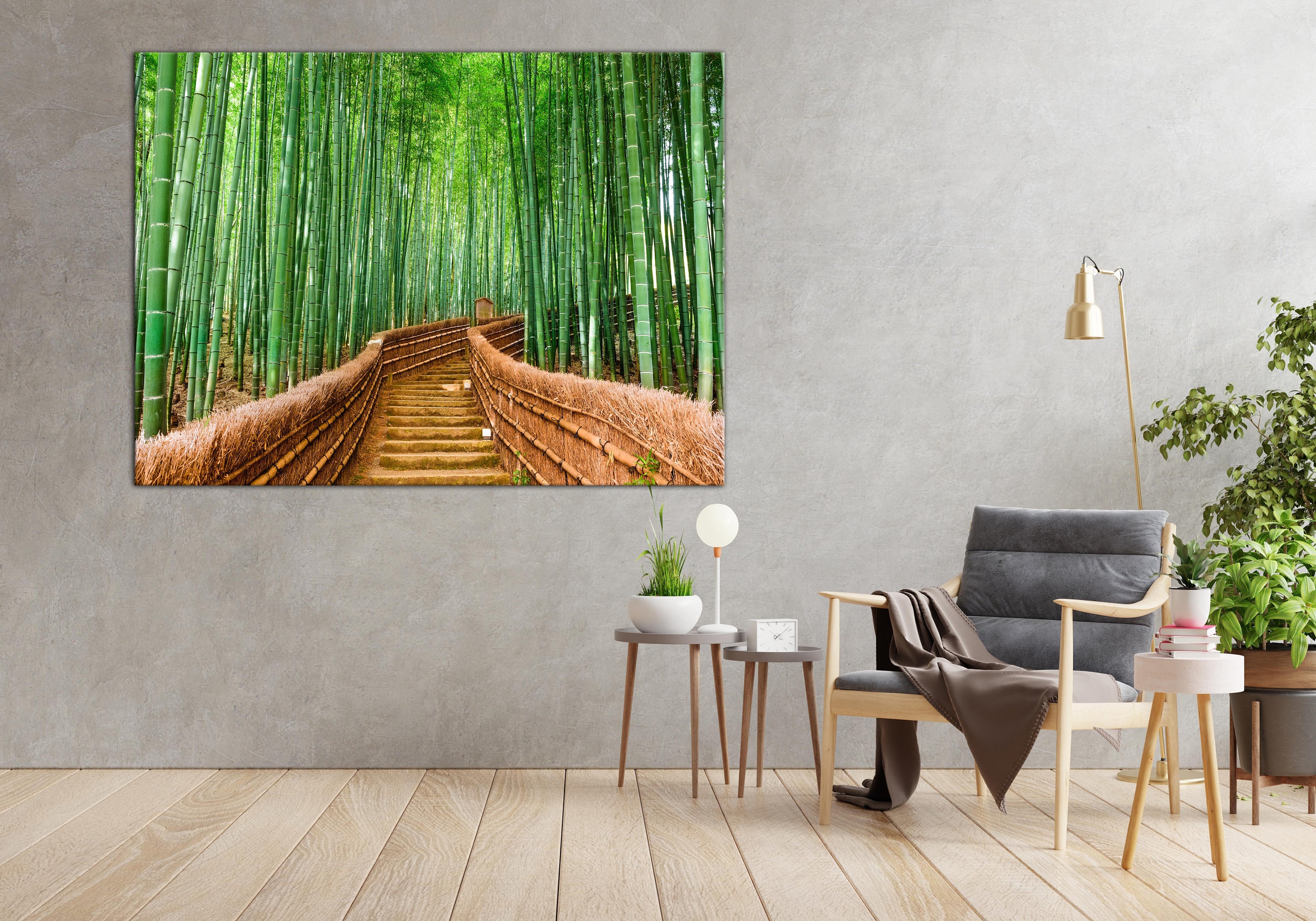 Bamboo Forest Wall Art,bamboo Tree Wall Art, Forest Landscape, Tree ...