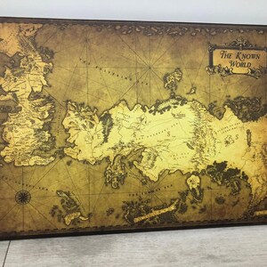 The Known World Map Canvas,game of Thrones Map Canvas Wall Art, Game of ...