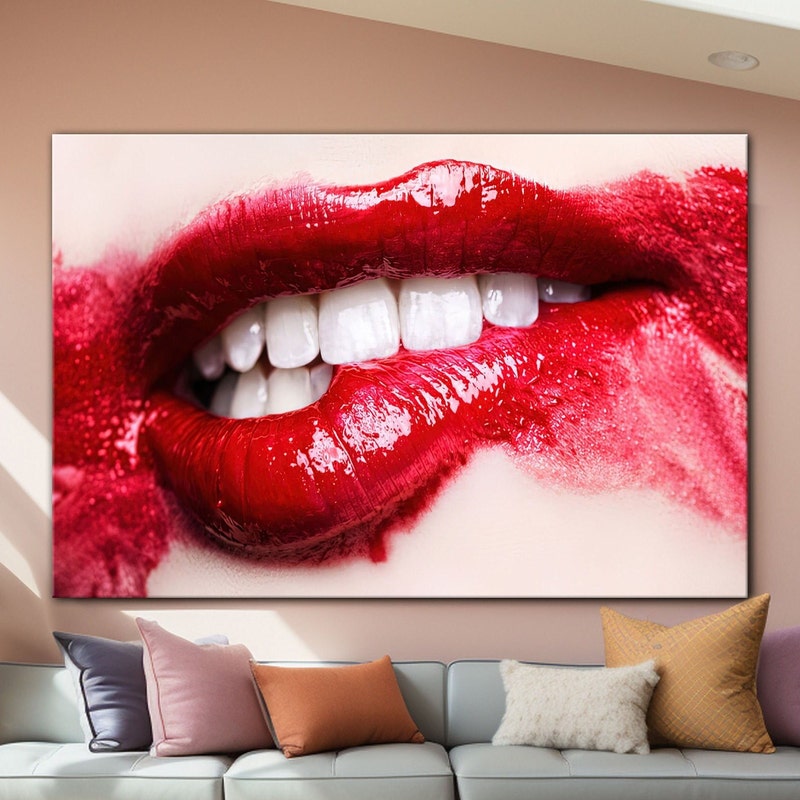 Lips Painting - Etsy