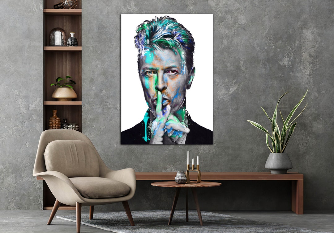 David Bowie Wall Art,music Iconic Legend,david Bowie Printed Canvas ...