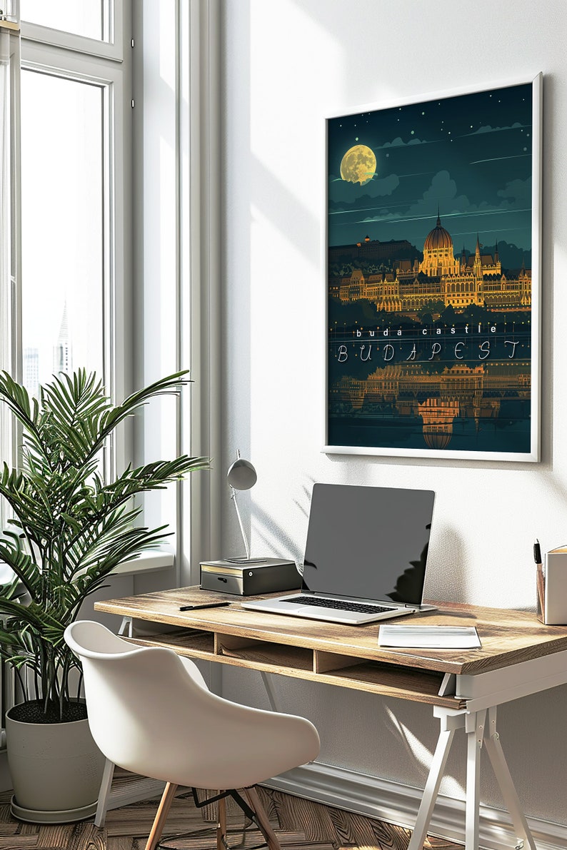 Budapest Travel Poster: Vintage Wall Art (framed or Unframed) - Etsy