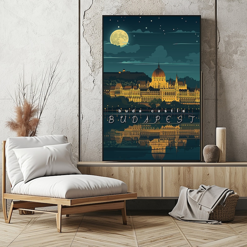 Budapest Travel Print: Buda Castle, Medieval Architecture - Etsy