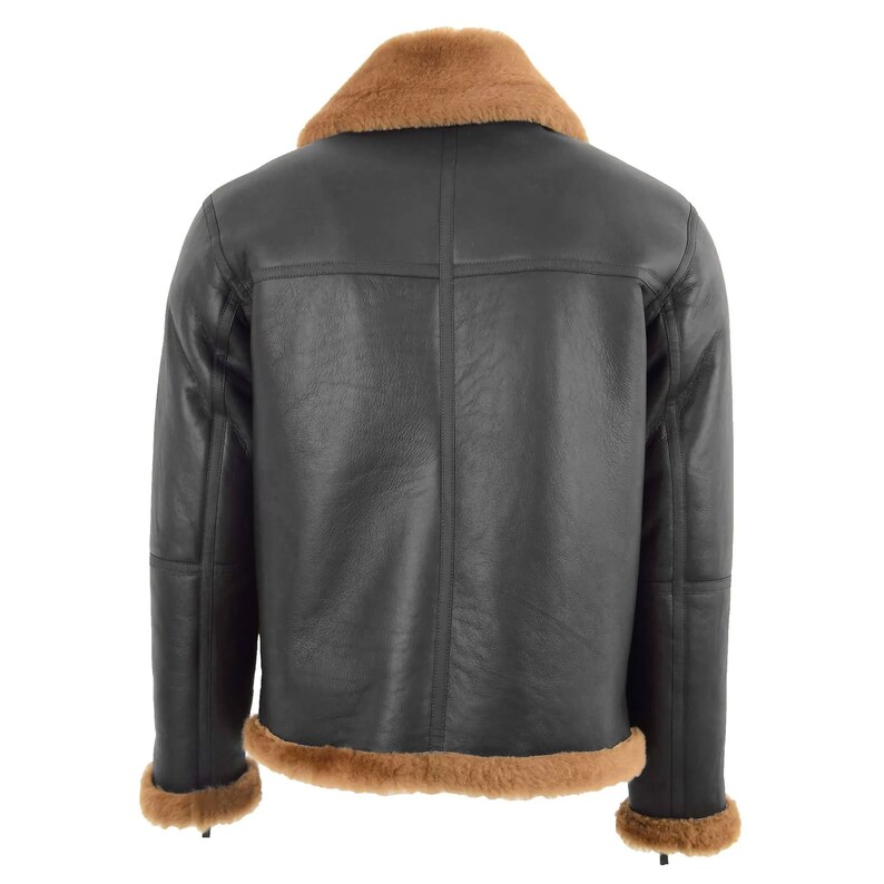 Original RAF Flying Sheepskin Jacket Real Tyler Brown Ginger Leather ...