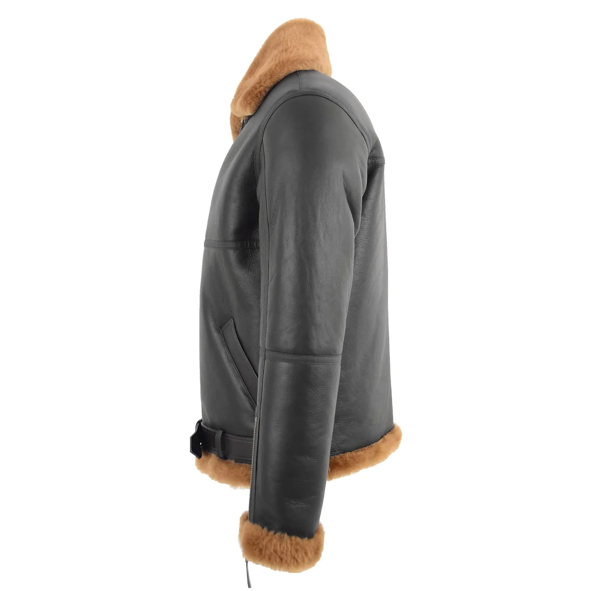 Original RAF Flying Sheepskin Jacket Real Tyler Brown Ginger Leather ...