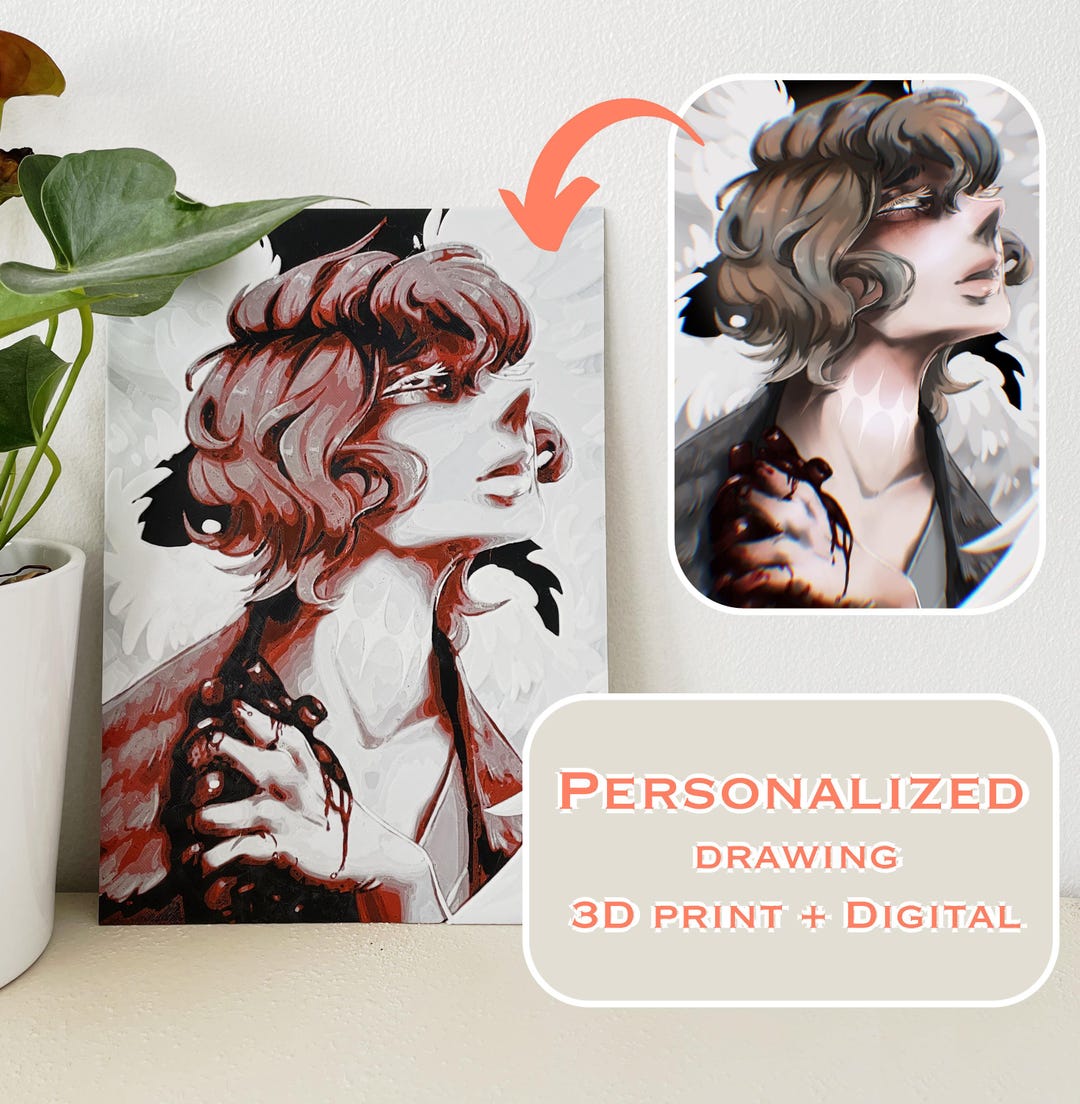 Personalized 3D PRINT Drawing - Etsy