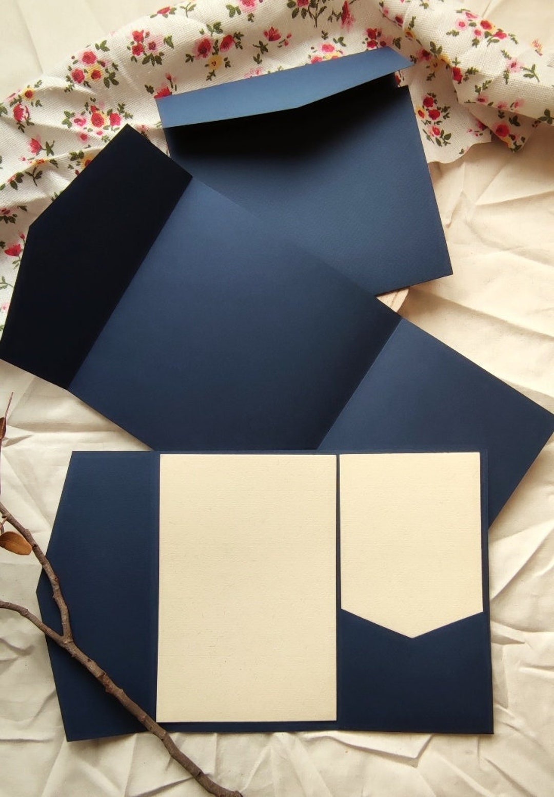 Dark Blue Pocket Envelopes, Pocket Invitation, Wedding Envelopes, C5 ...