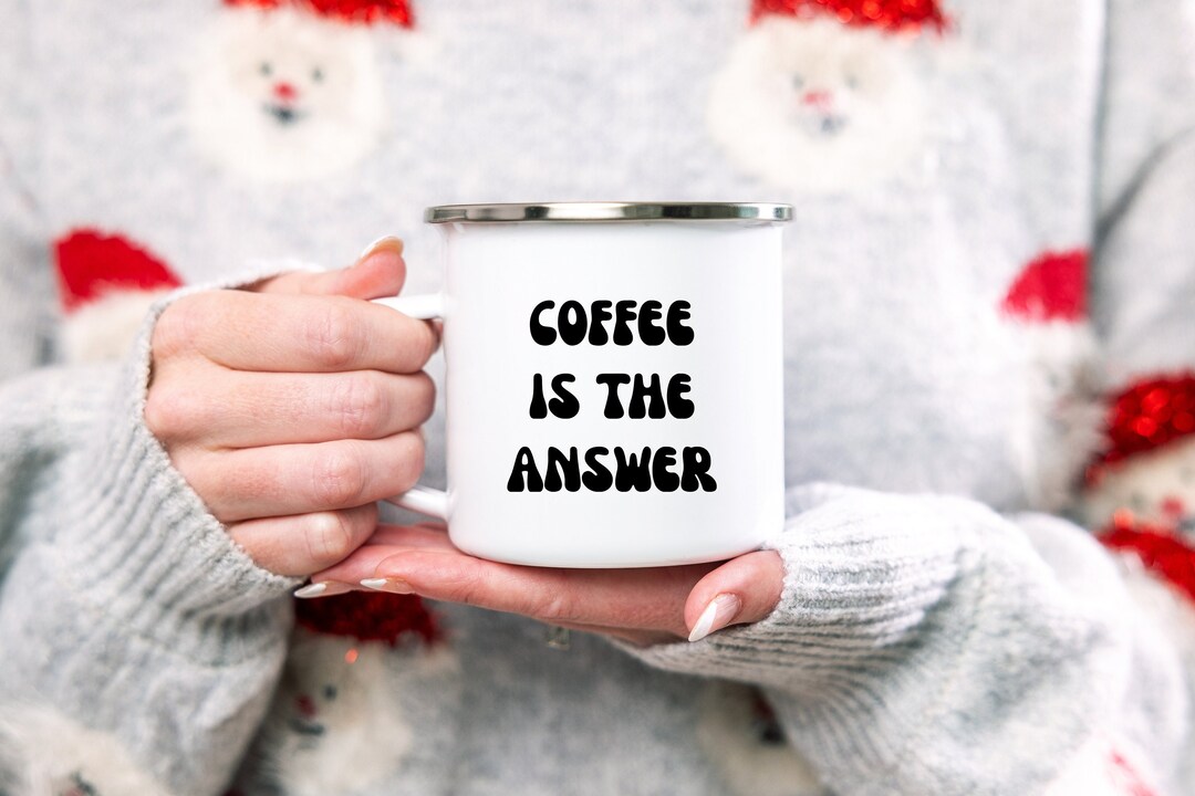 Coffee is the Answer, Forest Camping Coffee Mug, Cute Camp Mug, Cool ...