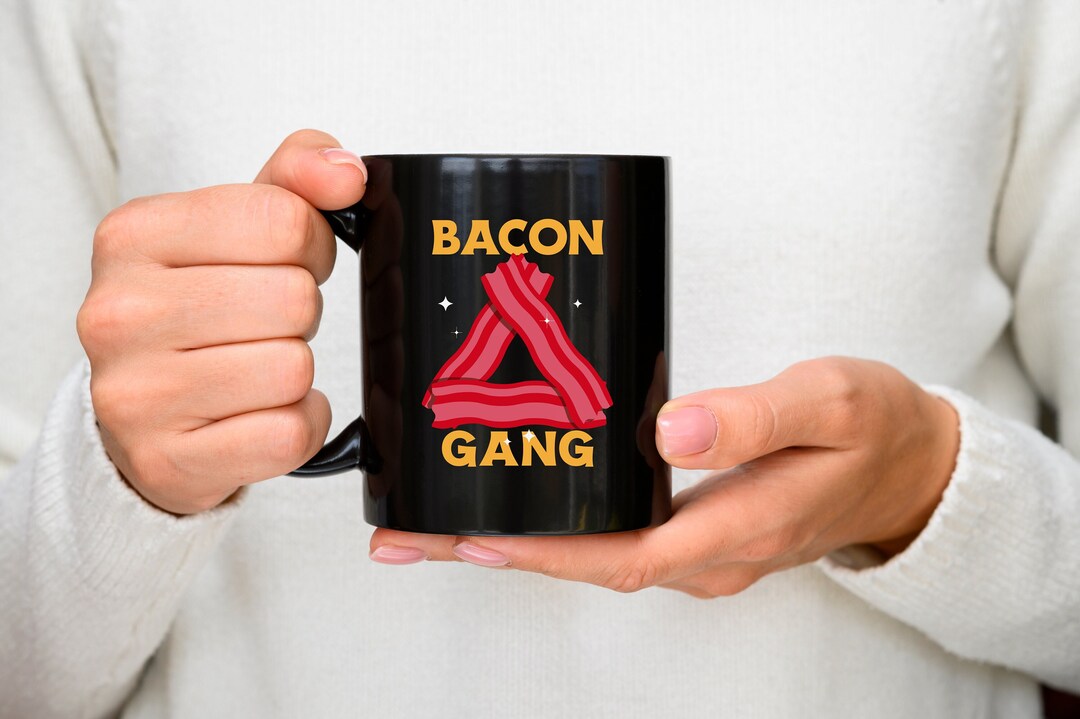 Bacon Gang, Breakfast Mug, Cool Coffee Mugs, Gift for Foodies, Unique ...