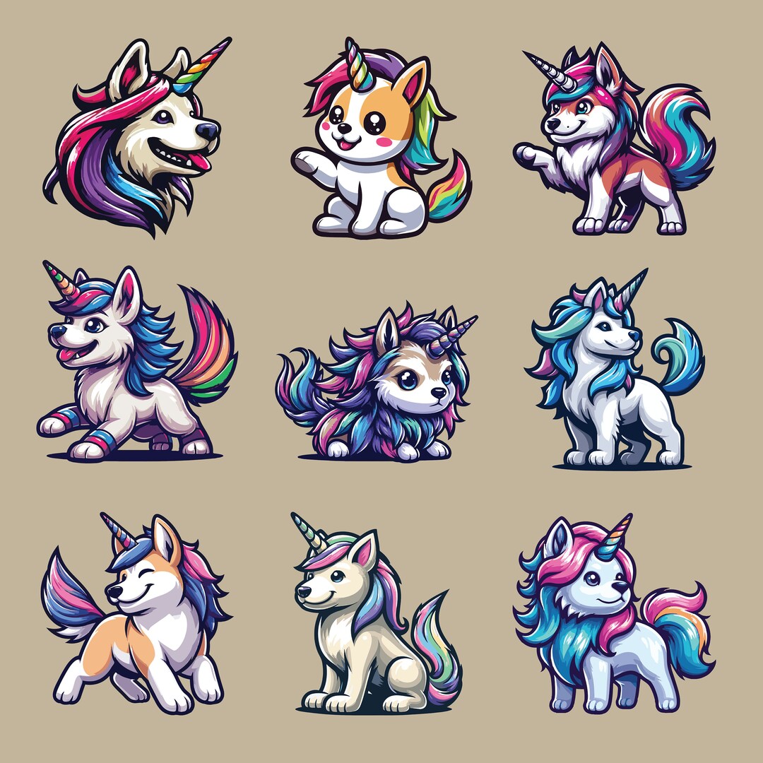 Doggicorn Dog Unicorn Hybrid SVG PNG - Etsy