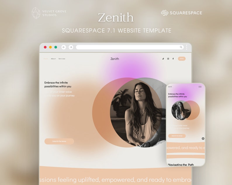 Squarespace 7.1 Template, Coaching Website Template, Spiritual, Minimal ...