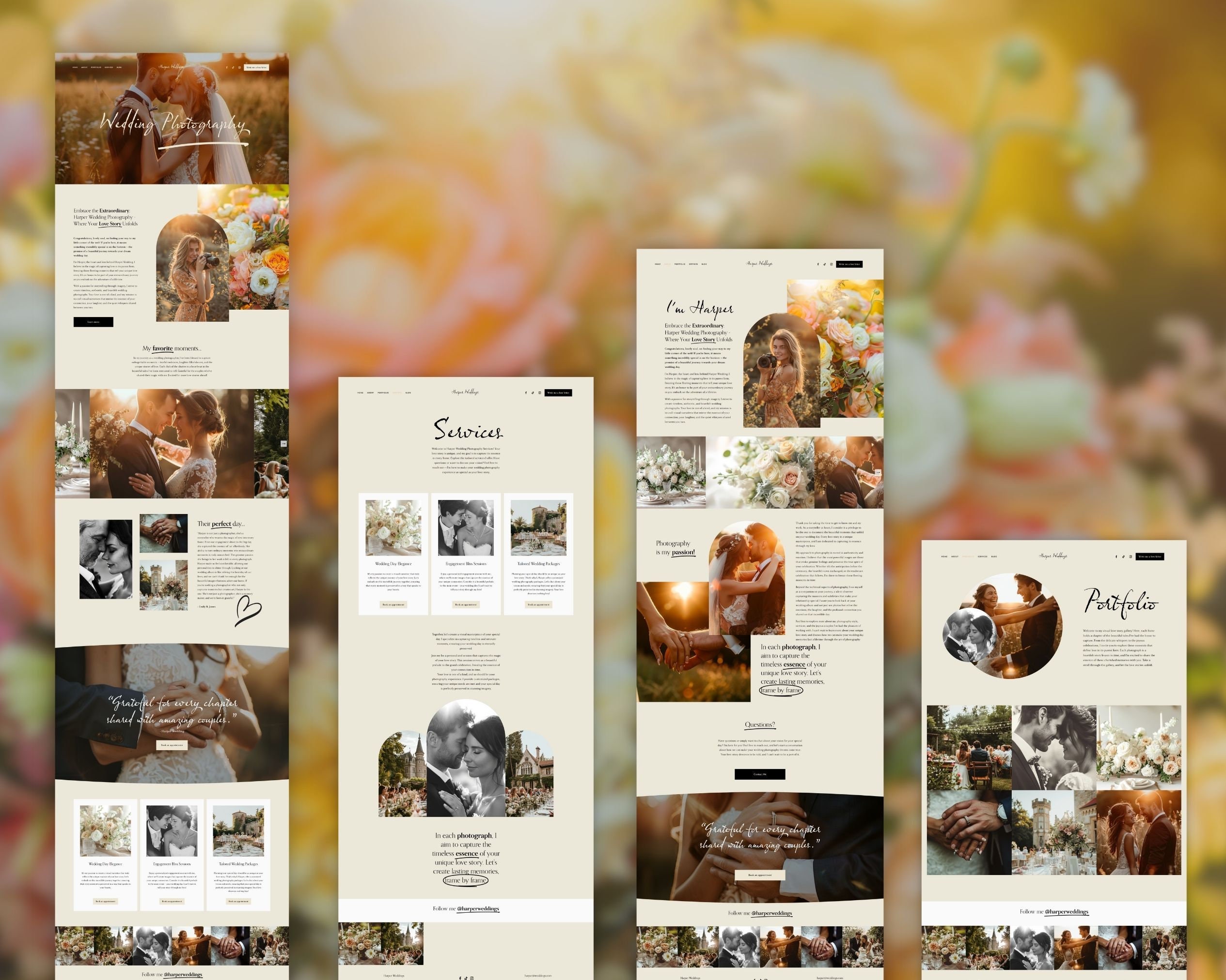 Squarespace 7.1 Template, Wedding Photography Website Template, for ...