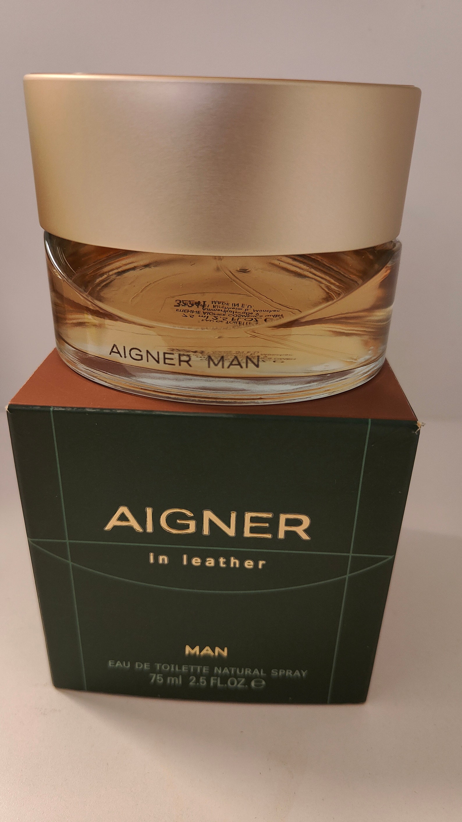 Vintage Aigner in Leather Man Eau De Toilette 2.5 FL.OZ. / 75ml Spray ...