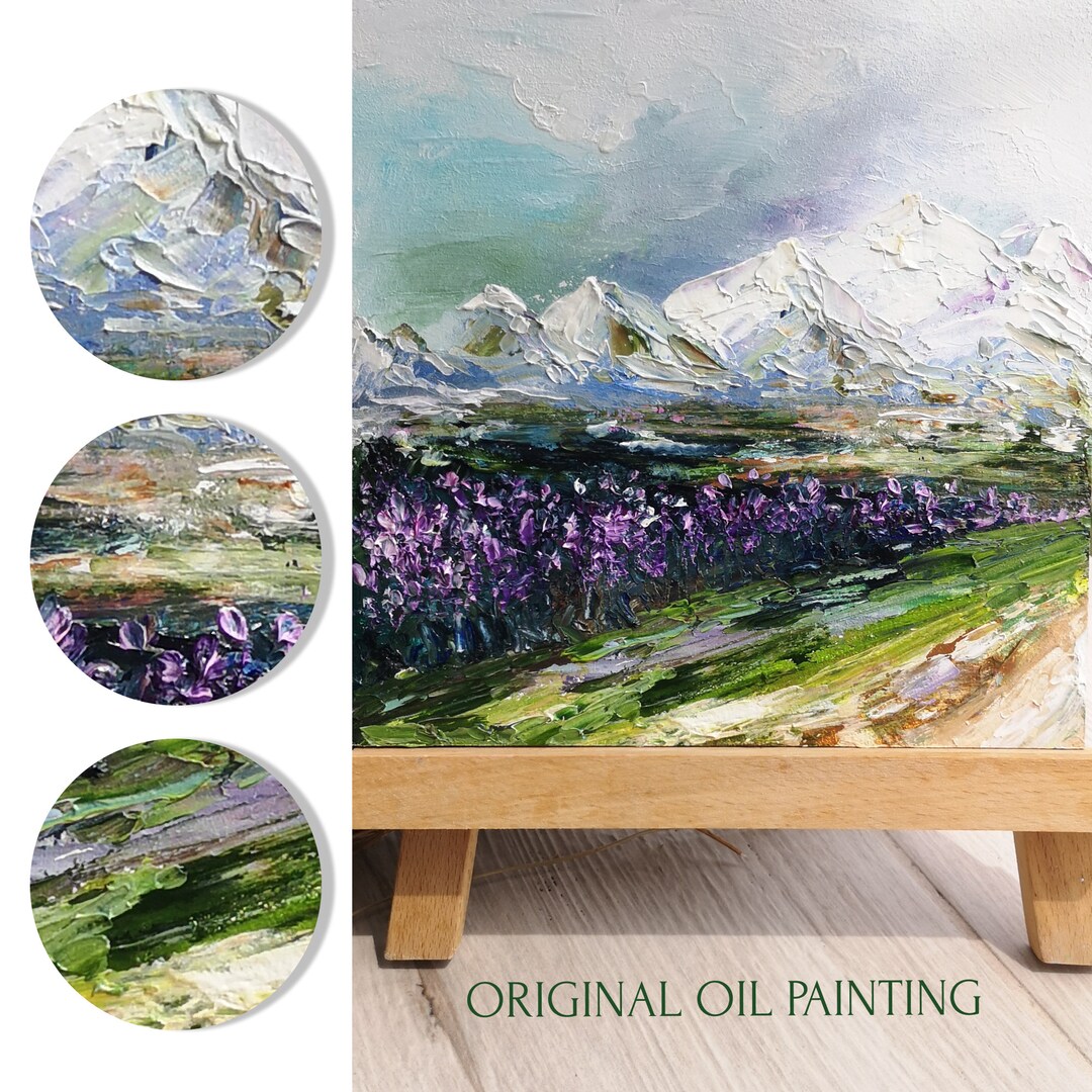 Alaska Art Alaska Flower Painting Original Oil Painting Impasto ...
