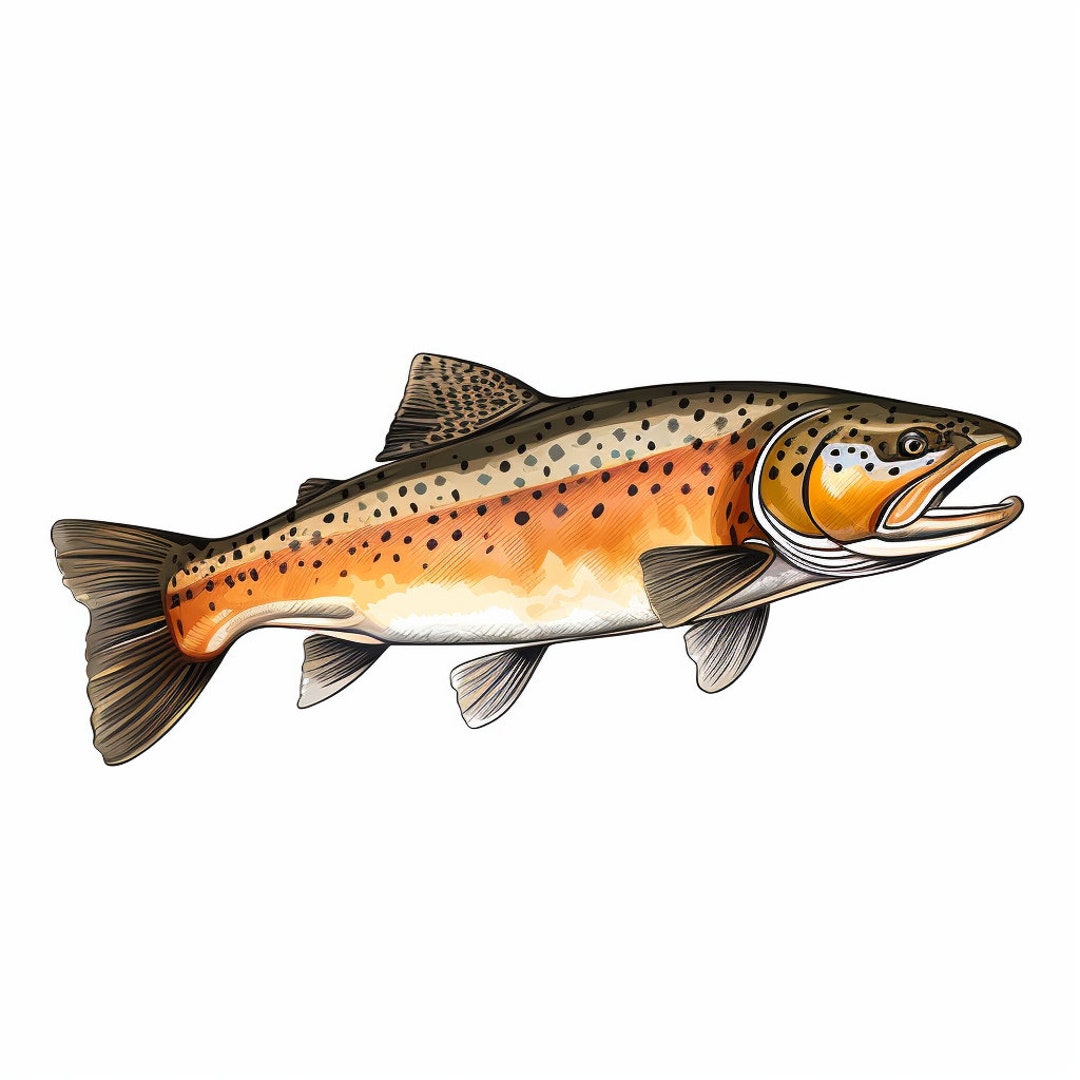 Tiger Trout Decal Sticker - Etsy