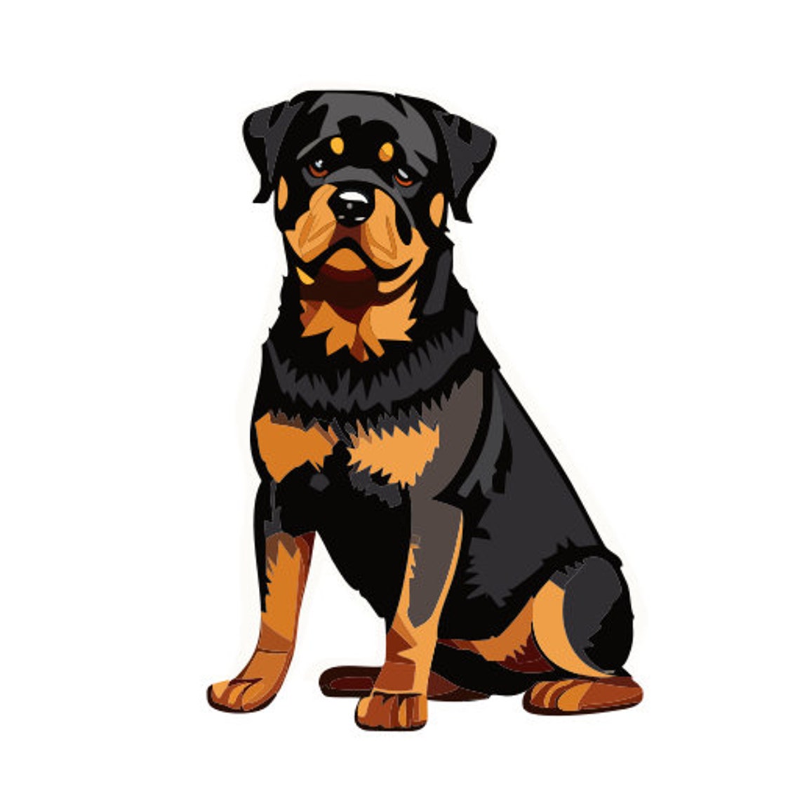 Rottweiler Decal Sticker - Etsy