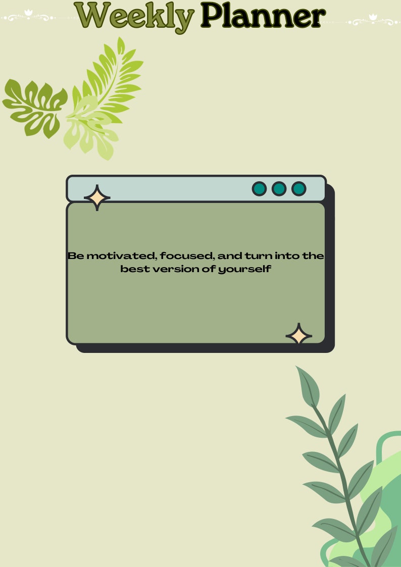 Matcha Weekly Planner Weekly Digital Planner Weekly Organizer Undated ...