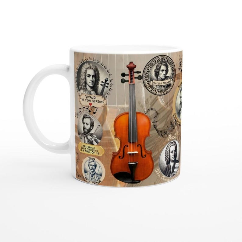 VIOLIN MUG, Musical History, Violinist Gift, Violin Teacher Gift ...