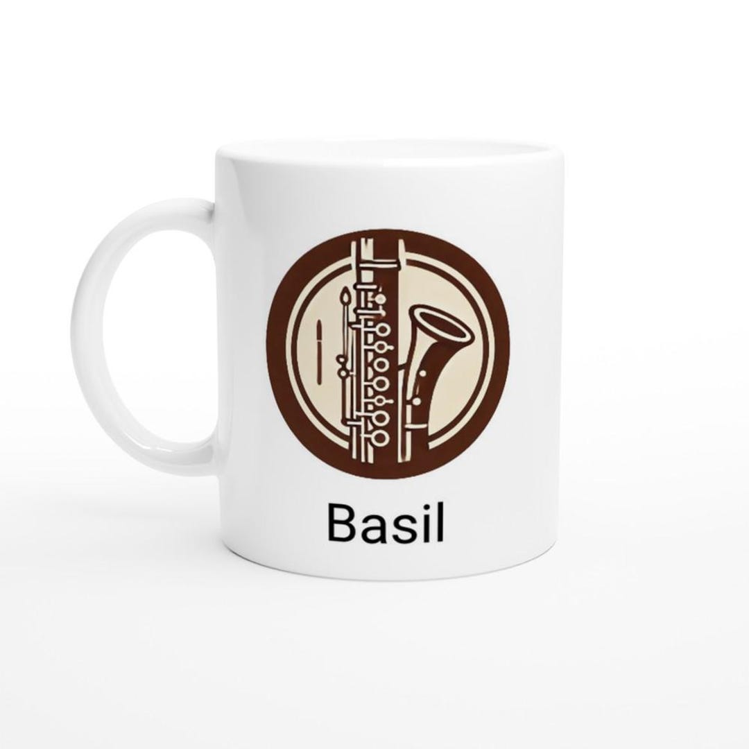 Personalized Bassoonist Mug With Name - Custom 11 Letter Ceramic Cup W ...