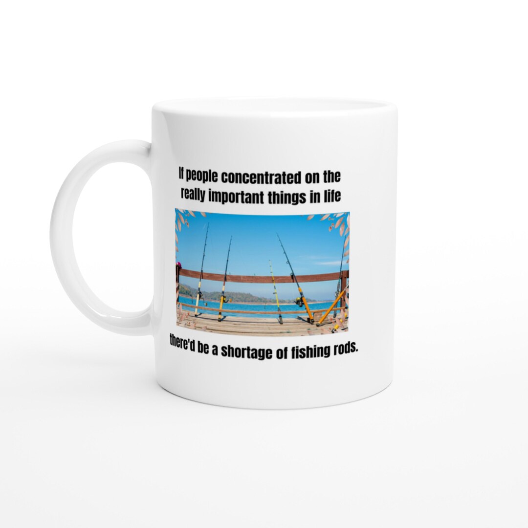 Fishing Rods Ceramic Mug: Gift for Fishing Enthusiasts - Etsy