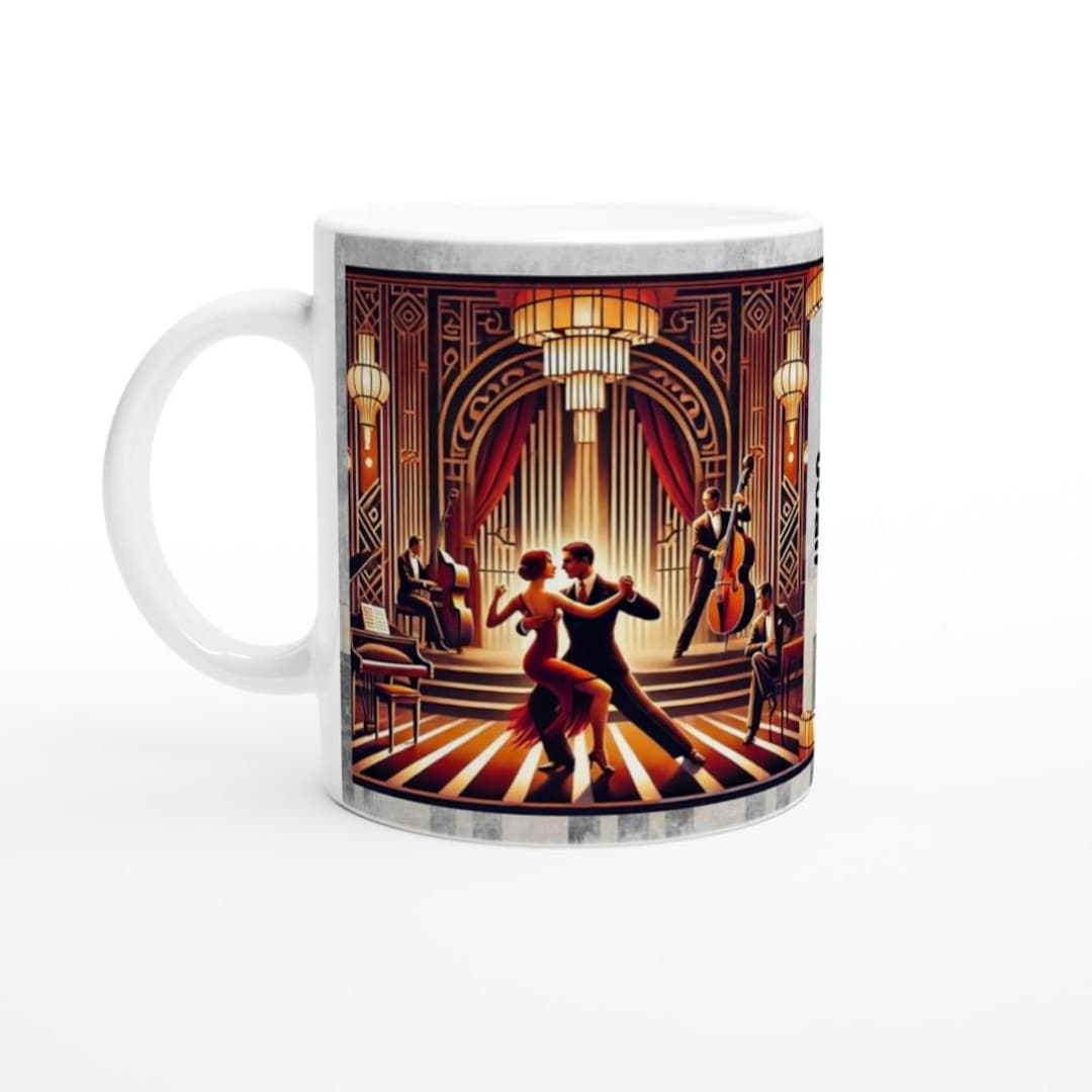 Personalized Art Deco Tango Mug: Rhythmic Dance Gift - Etsy