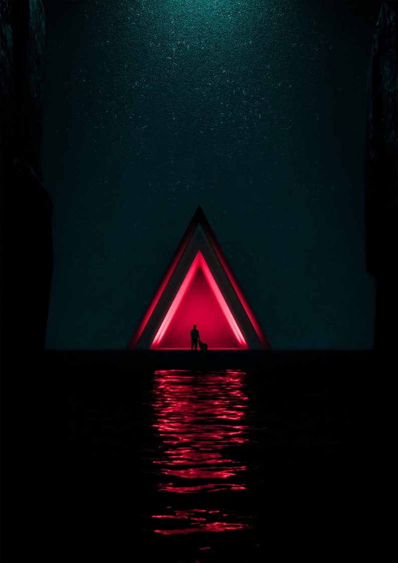 Red Triangle | Digital Download | Wall Art | Home Decor | Artwork ...