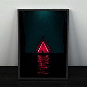 Red Triangle | Digital Download | Wall Art | Home Decor | Artwork ...