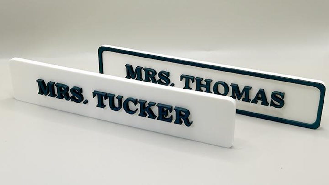 Magniplate : Custom Magnetic Name Plate for Office, Desk, or Door - Etsy